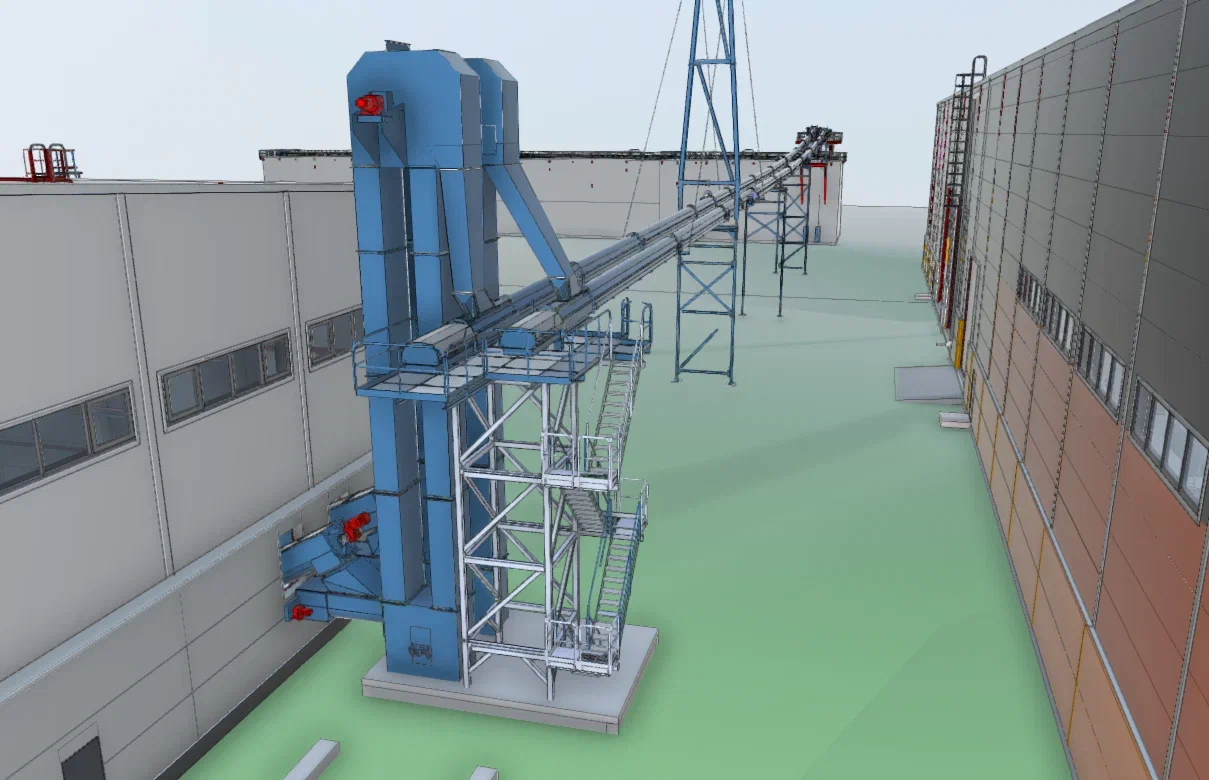 Wood processing plant BIM design