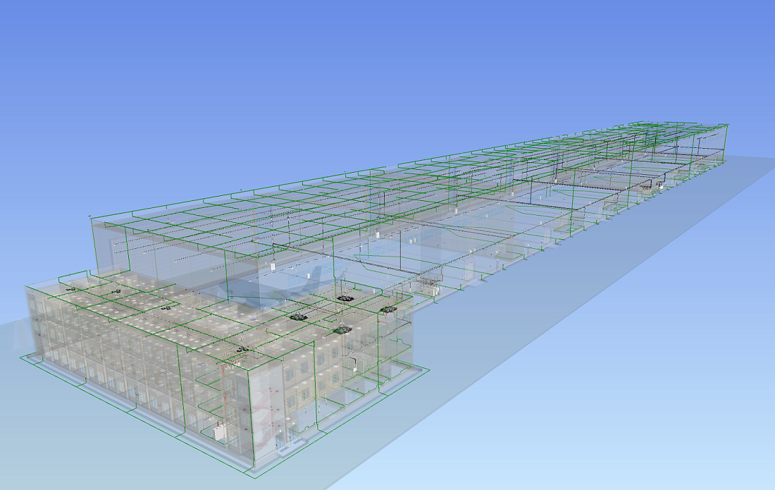Steel structural design of aircraft maintenance complex