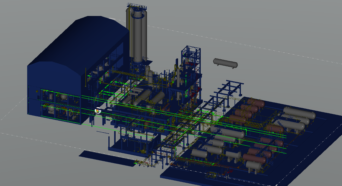 Process piping and isometric calculation for chemical plant