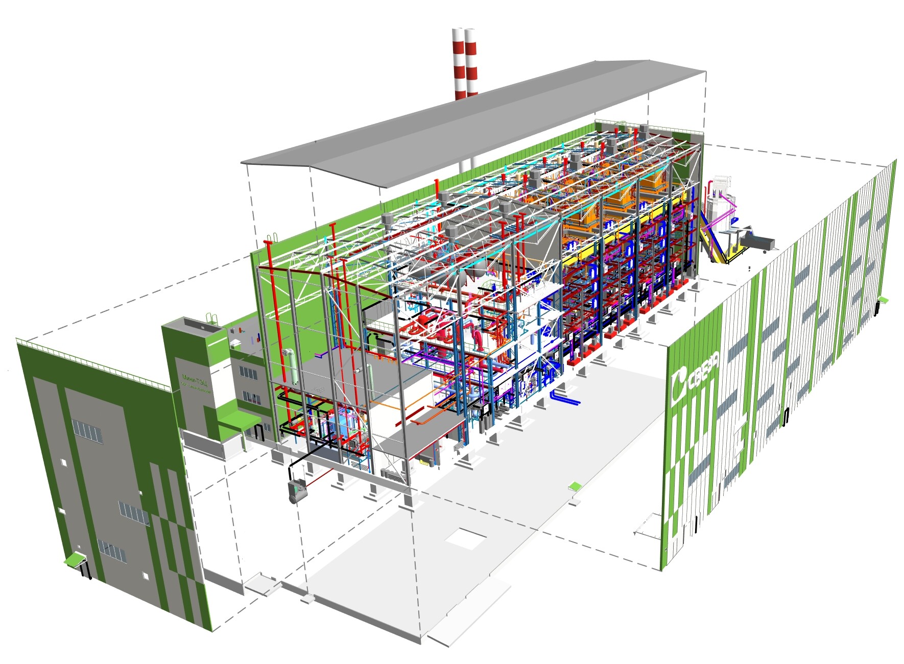 BIM design and construction of an mini-CHP