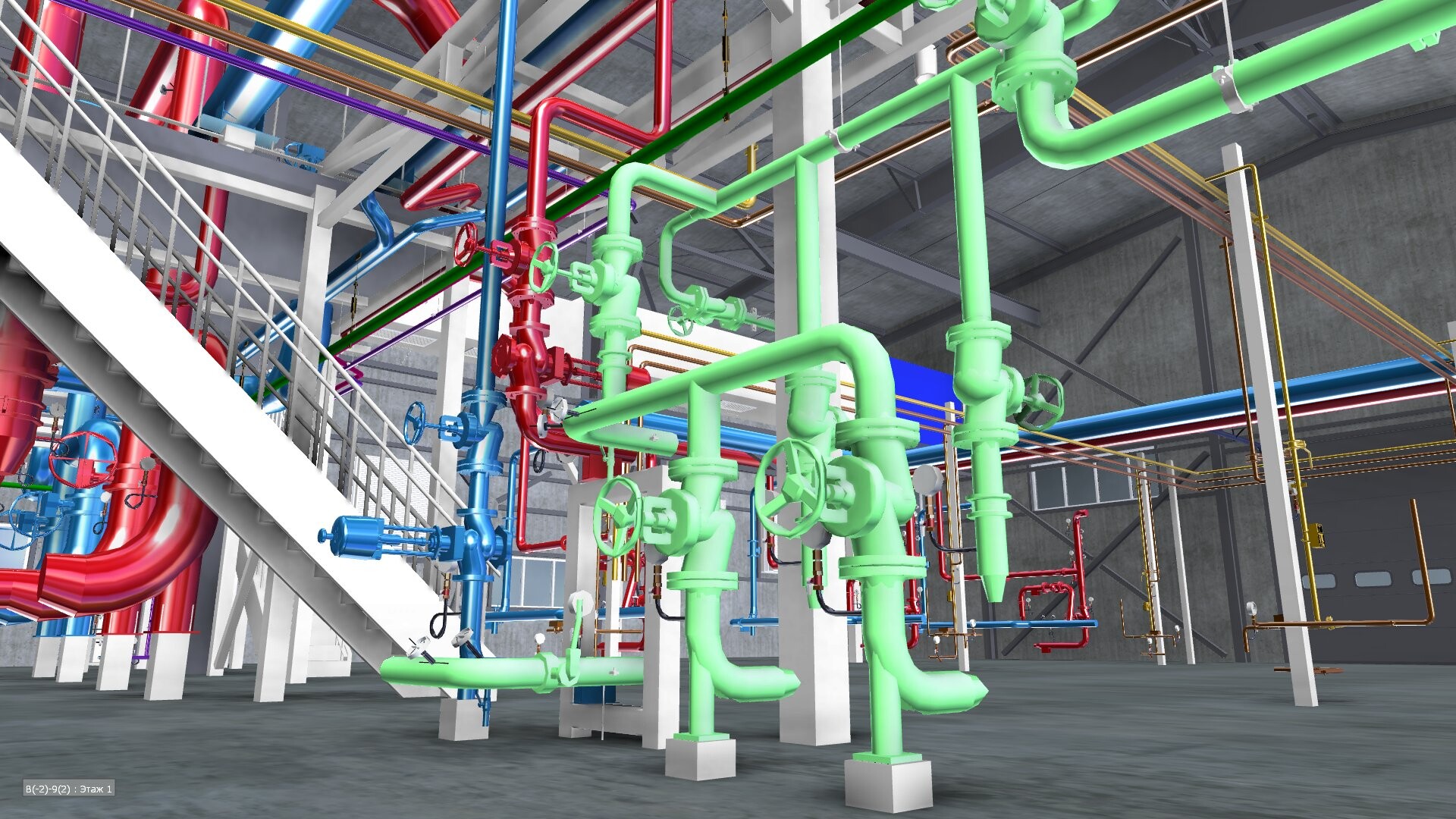 BIM design of a mini-CHP, construction supervision, new distribution ...