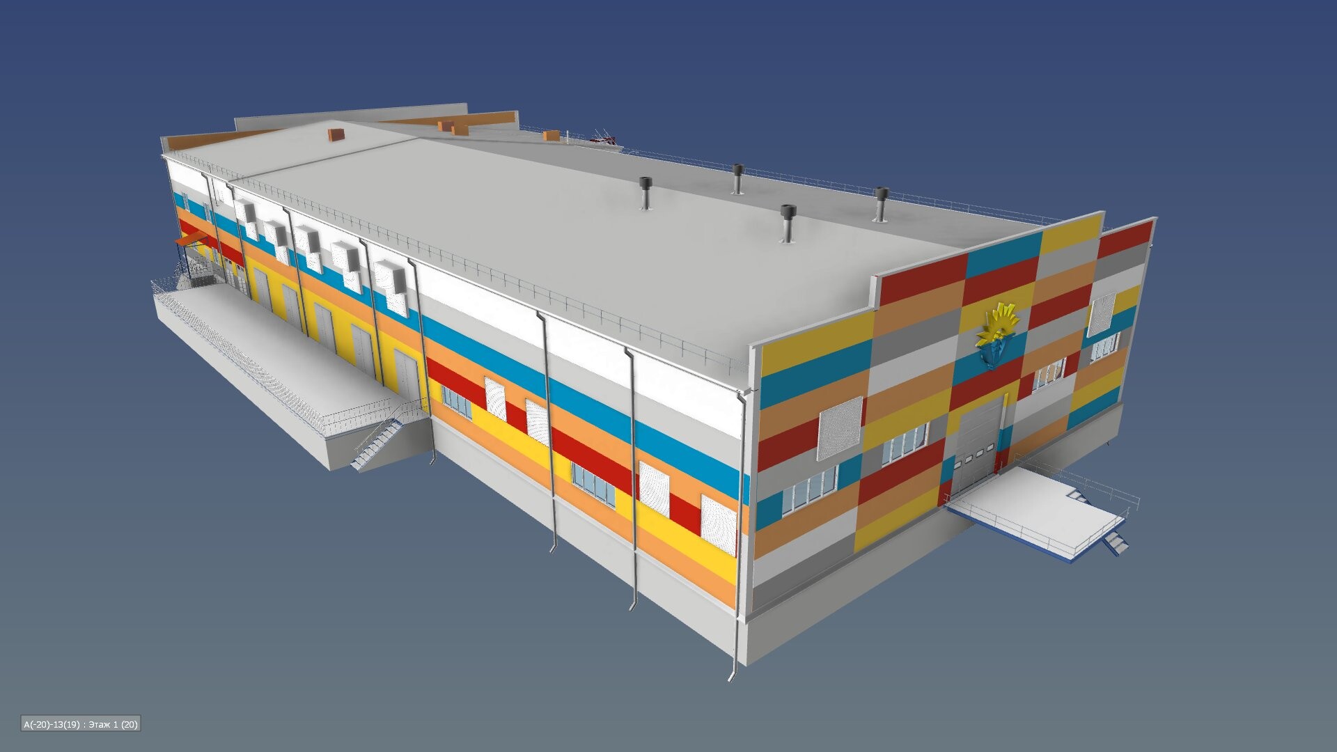 BIM design of a mini-CHP, construction supervision, new distribution ...