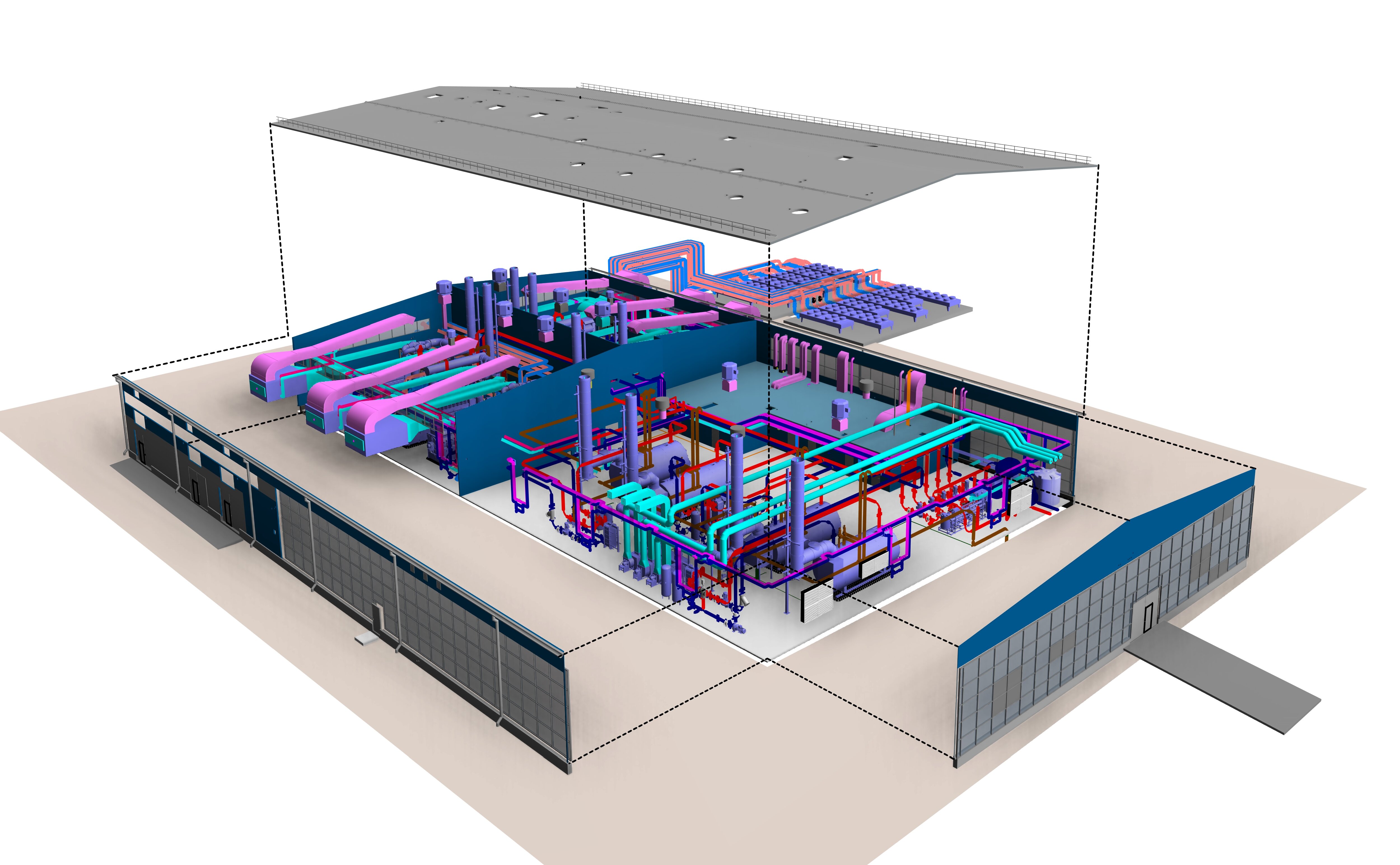 BIM design and Construction supervision of energy center with ...