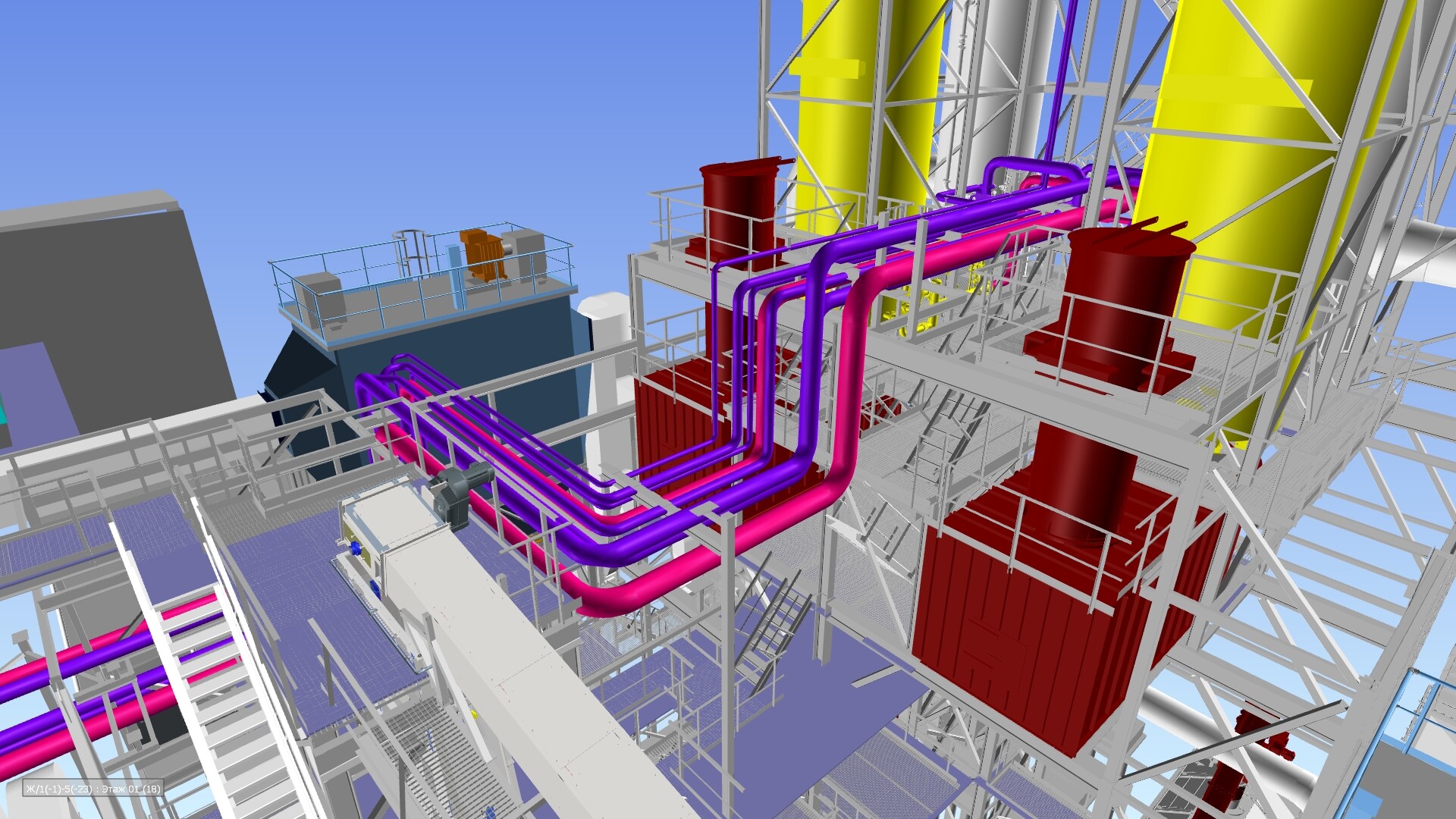 BIM design of boiler-house for glued laminated timber plant