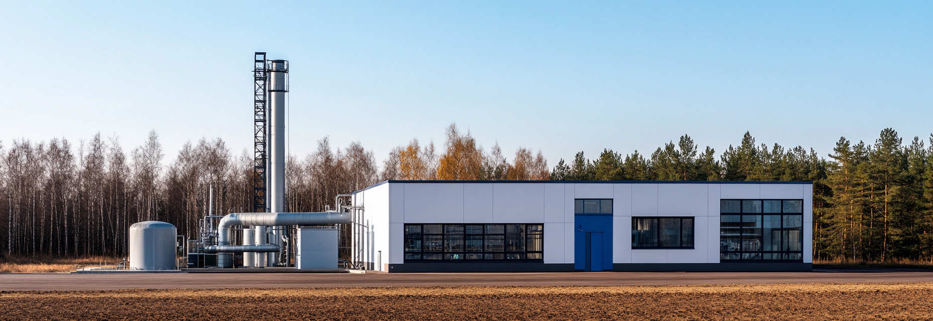 Heating boiler house for residential area BIM design in Revit