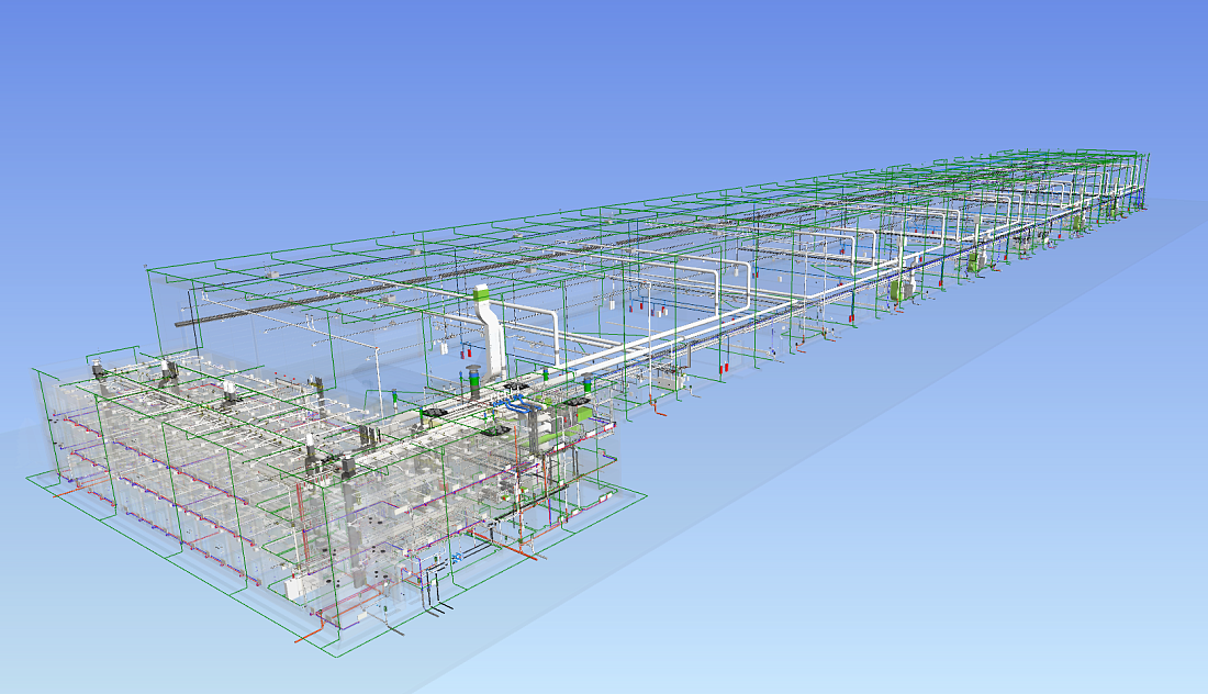 Steel structural design of aircraft maintenance complex