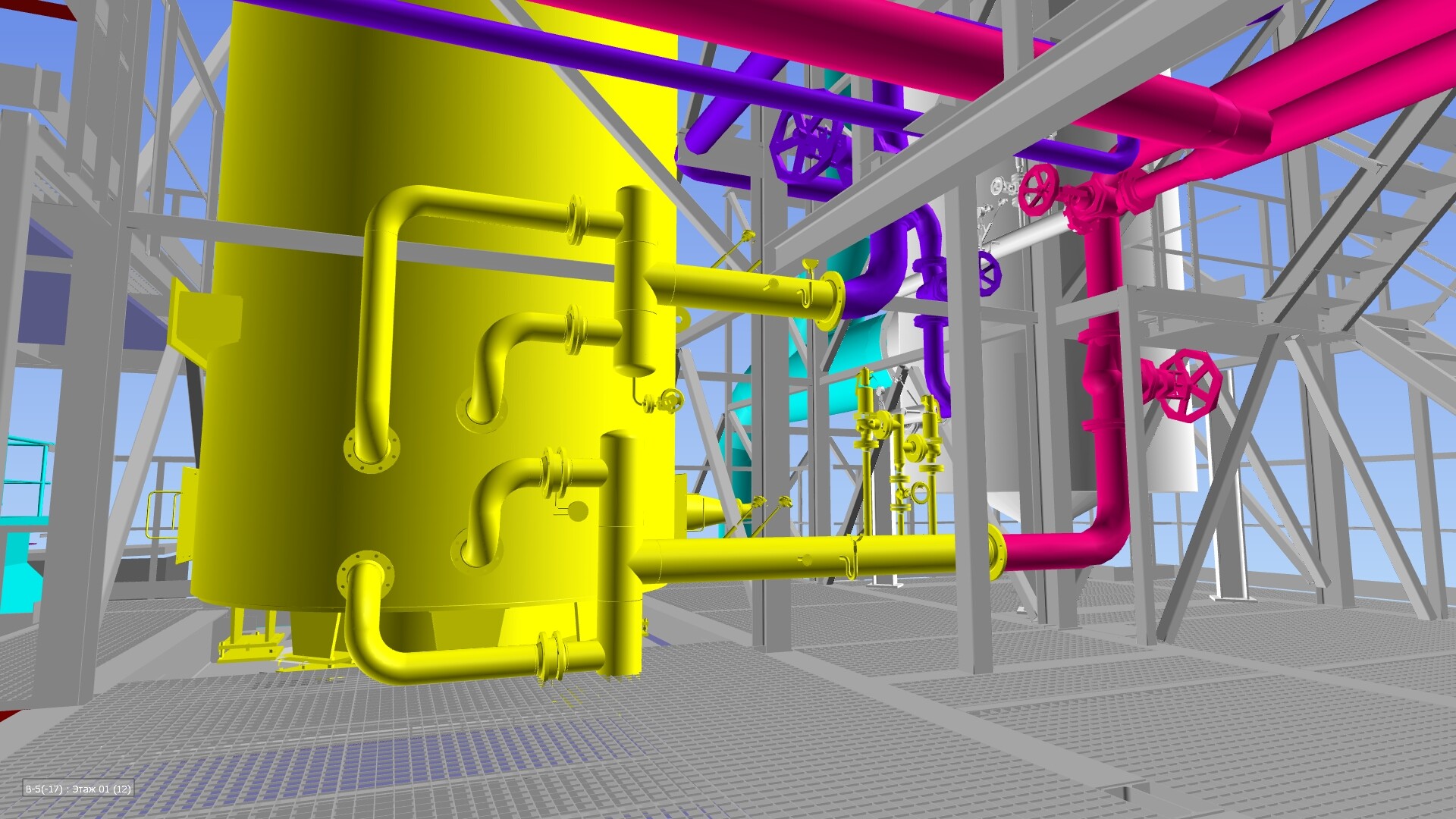BIM design of boiler-house for glued laminated timber plant