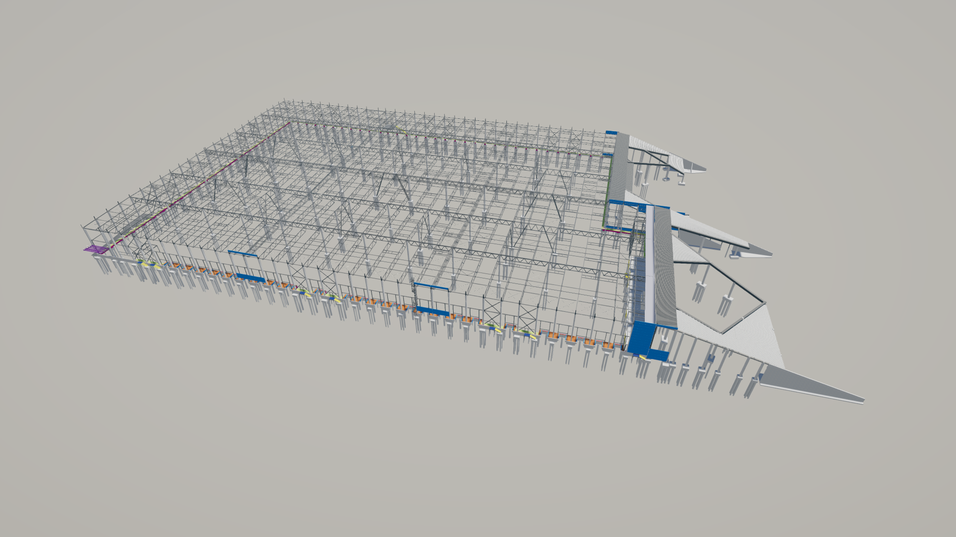 Steel structural desing and calculations for warehouse with steel ...