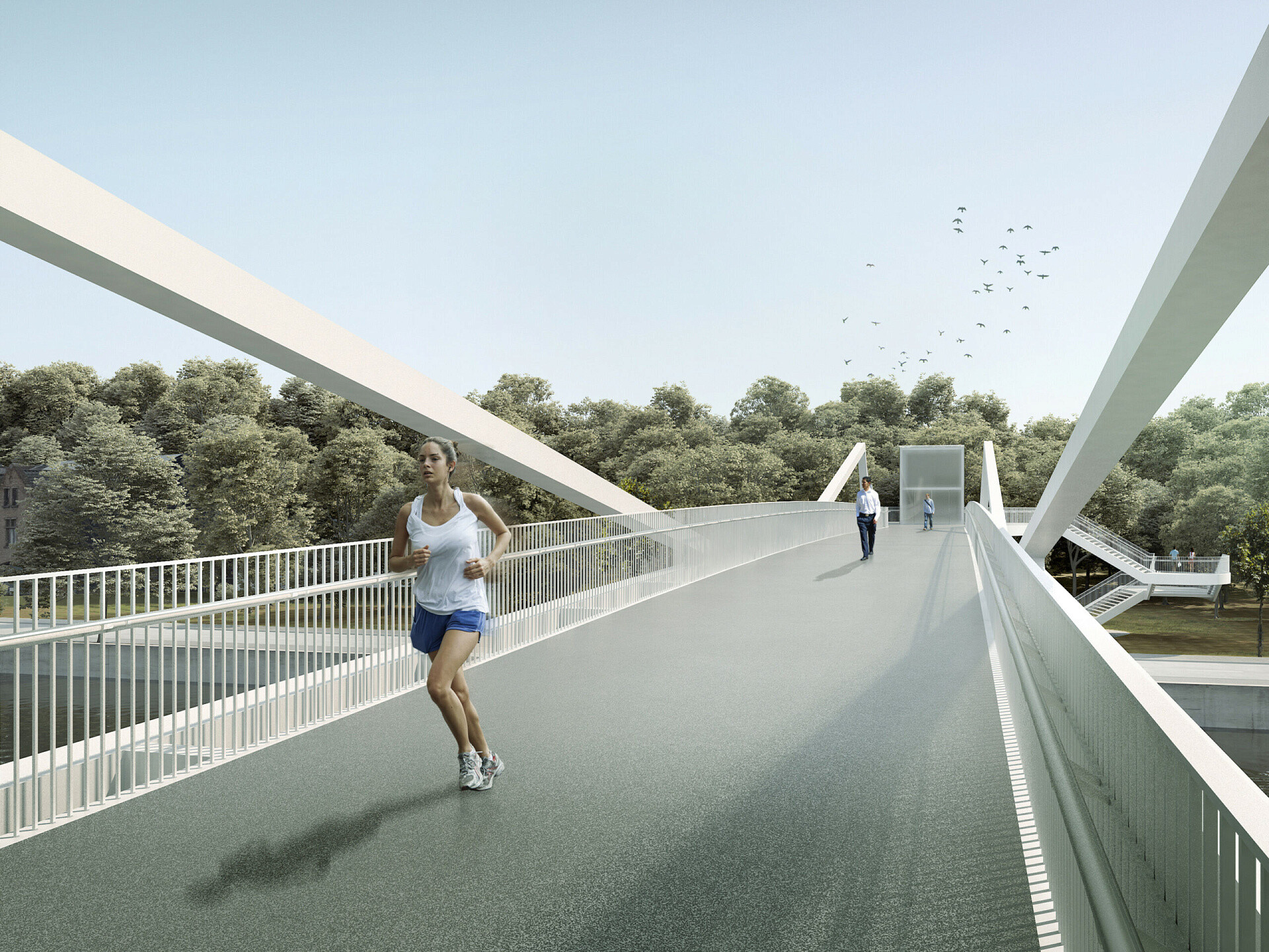 Pedestrian bridge in Vilvoorde | 3D modelling, Workshop drawings