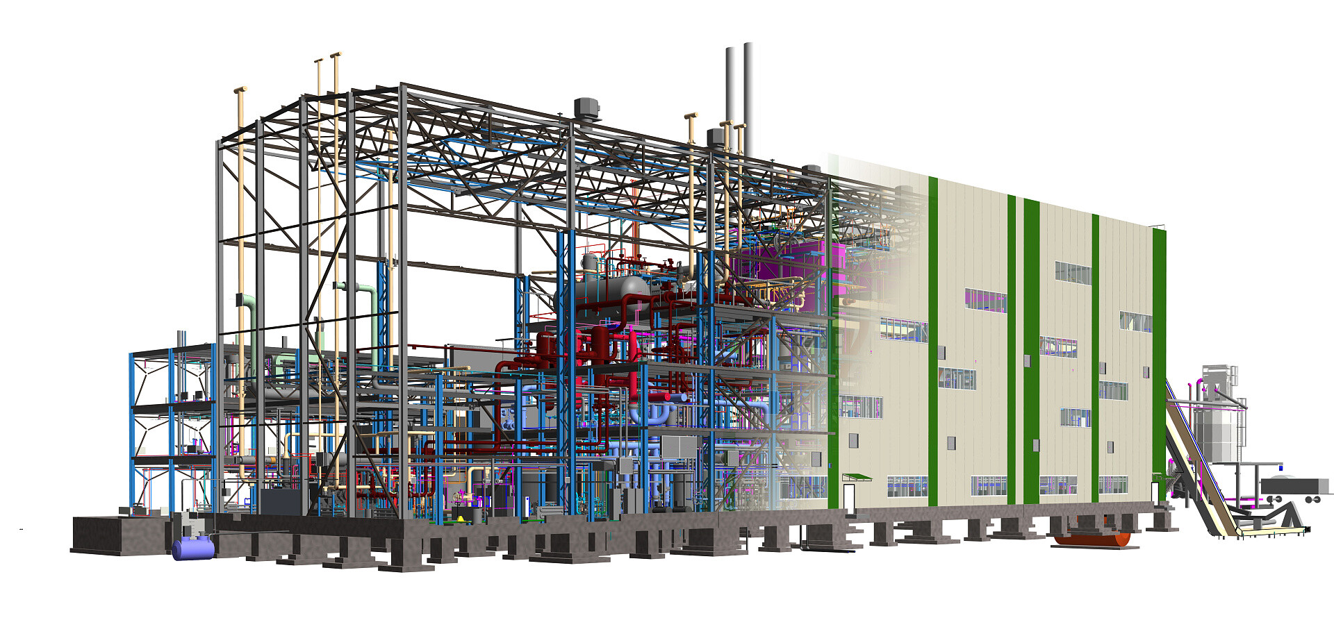 BIM design and construction of an mini-CHP