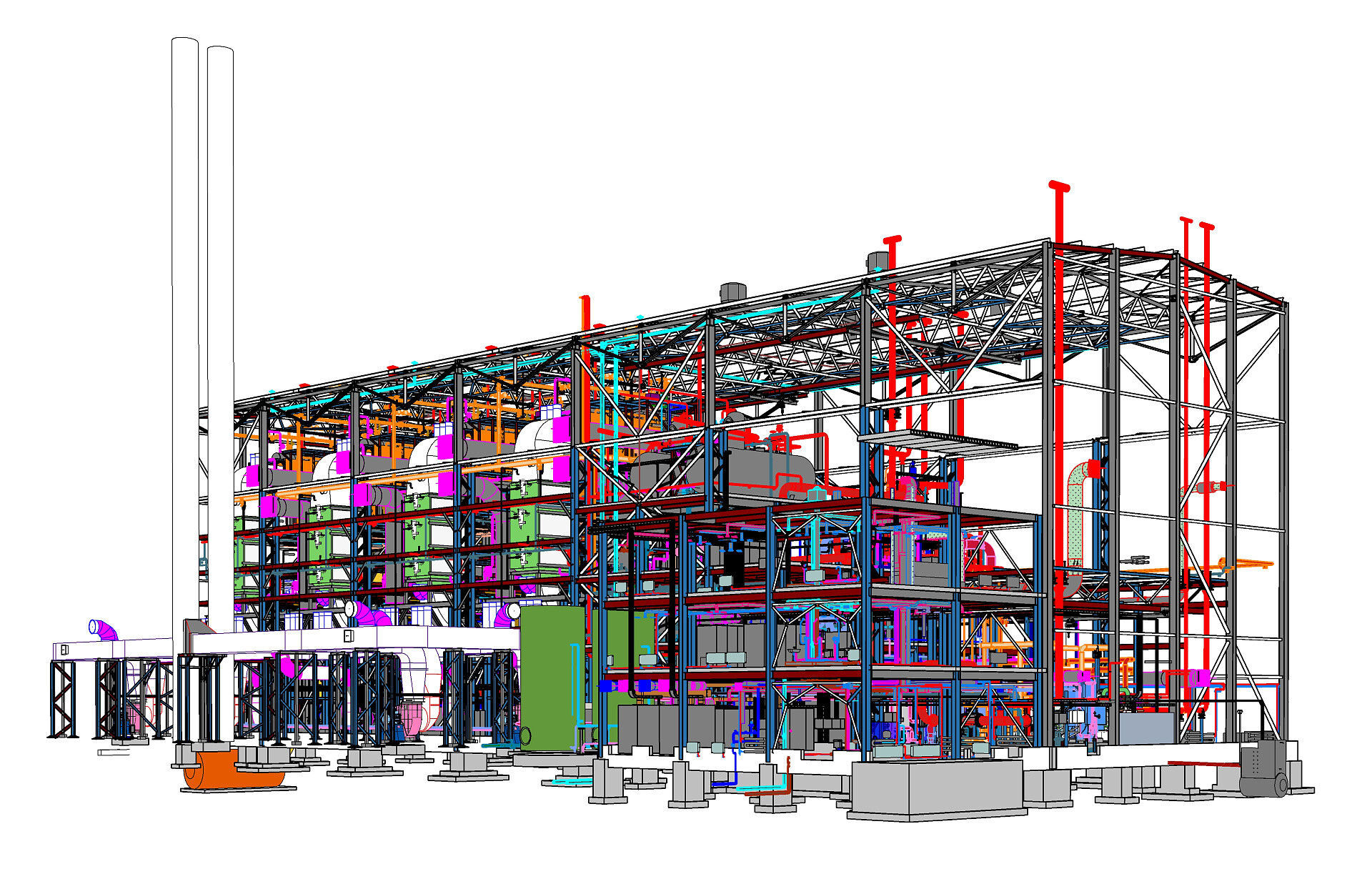 BIM design and construction of an mini-CHP